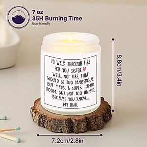 Petalsun Sister Christmas Gifts, Sister Birthday Gifts, Sisters Gifts from Sister - Handmade Lavender Natural Soy Wax Candle (7oz) - Sister Gifts, Gifts for Sister, Sister in Law Gifts