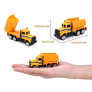 Jellydog Toy Small Construction Trucks , Kids Construction Vehicles Toy, Friction Powered Kids Dumper Truck, Bulldozers,Forklift,Tank Truck, Asphalt Car, Excavator Toy for Children