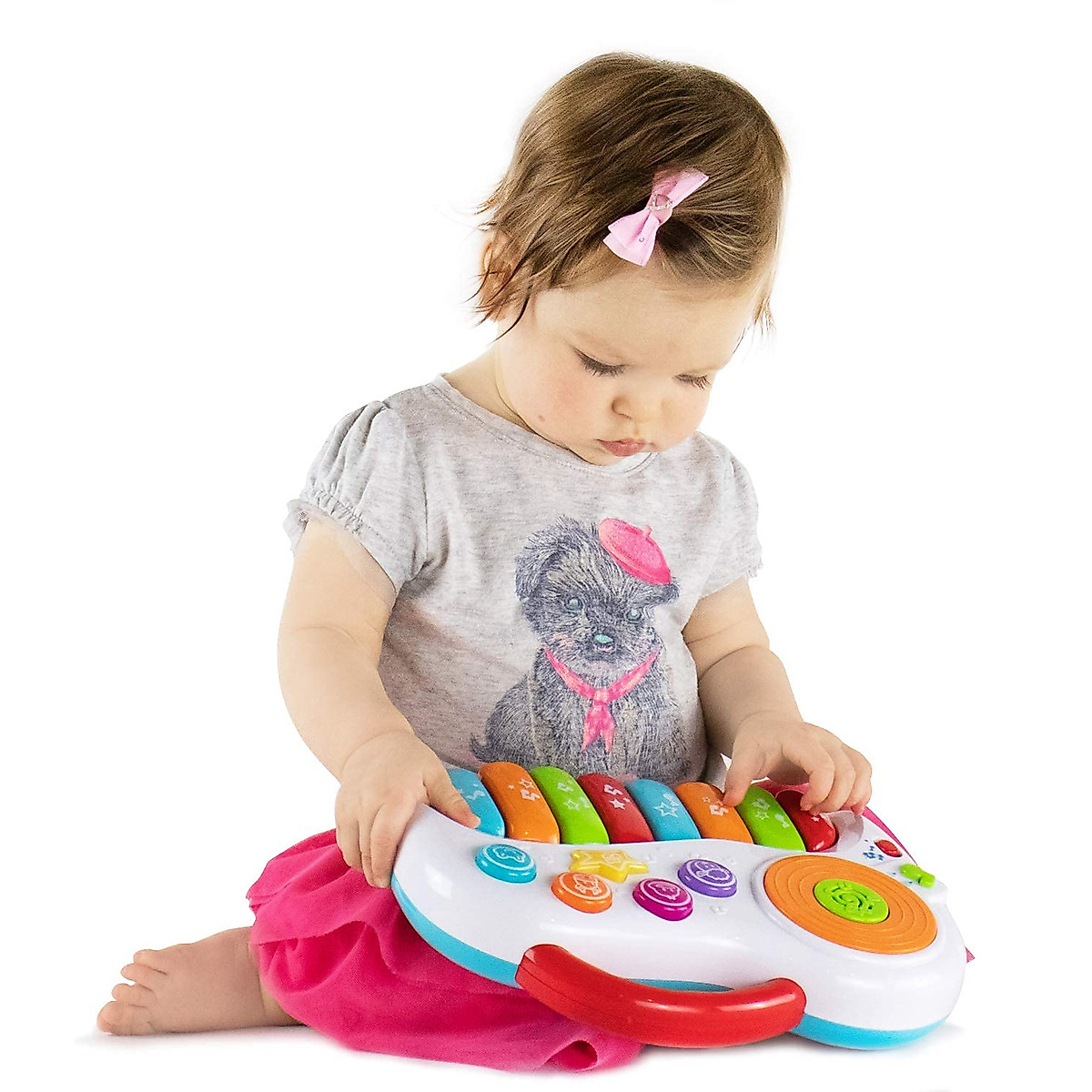 Musical Piano Toy for 1-3 Years Old Toddlers with Keyboard Note, DJ Mixer and Light-Up Buttons - Educational and Fun for Both Boys and Girl