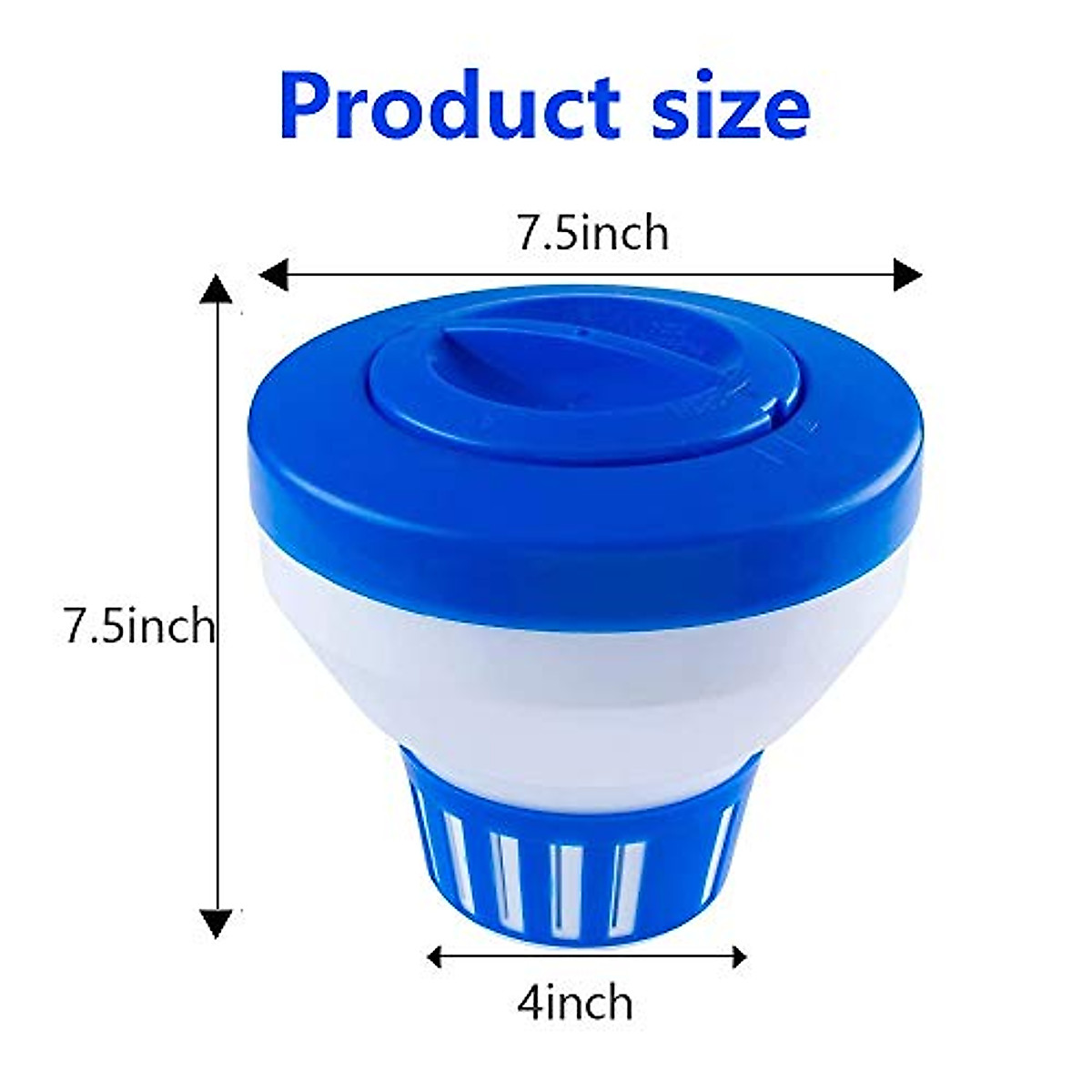 LALAPOOL Luxury Pool Dispenser, Strong Floating Pool Chlorine Dispenser,Fits 3" Chlorine Tablets, 15 Flow Vents Release Adjustable for Indoor & Outdoor Swimming Pool Hot Tub SPA