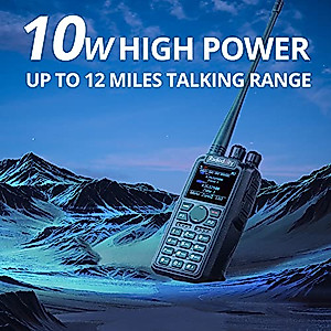 Radioddity GD-AT10G DMR Handheld Ham Radio 10W Digital Analog Long Range (UHF Only) with GPS APRS, 3100mAh Rechargeable Battery, Work with Hotspot