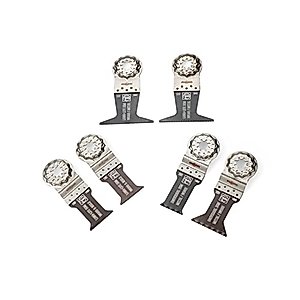 FEIN 35222967010 Best of E-Cut Starlock Wood & Metal Plunge Multitools/Multifunction Tools/Saw Blades for Wood and Metal Pack of 6