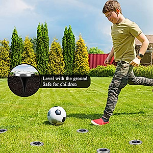 24 Pack Solar Ground Lights Outdoor Waterproof, 8LED Pathway Lights Solar Powered, Solar Disc Outdoor Garden In-Ground Lights for Yard Pool Patio Deck Garden Pathway Landscape Lighting (Warm Light)