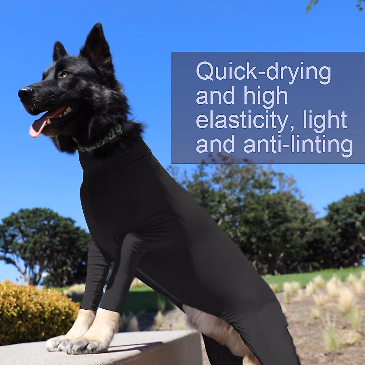 Dog Recovery Suit Abdominal Wound After Surgery Wear, Dog Anti-Licking Elastic Tights Bodysuit, Preventing Full Body for Shedding, Allergy, Wound Protection, E Collar Alternative