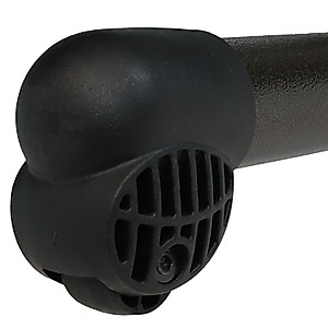 Double Rocking Chaise Lounge Bed with Canopy and Pillows - Black