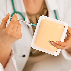 Baluue Intramuscular Injection Pad Silicone Injection Training Pad for Nurse Medical Students Training Practice Pad Doctor Educational Supplies