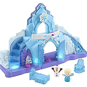 Disney Frozen Toys, Little People Playset with Lights and Music, Elsa and Olaf Figures, Elsa’s Ice Palace, Toddler and Preschool Toys