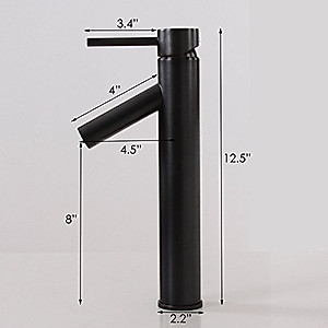 ELITE Square Volcanic Pattern Tempered Glass Bathroom Vessel Sink & Oil Rubbed Bronze Finish Faucet Combo