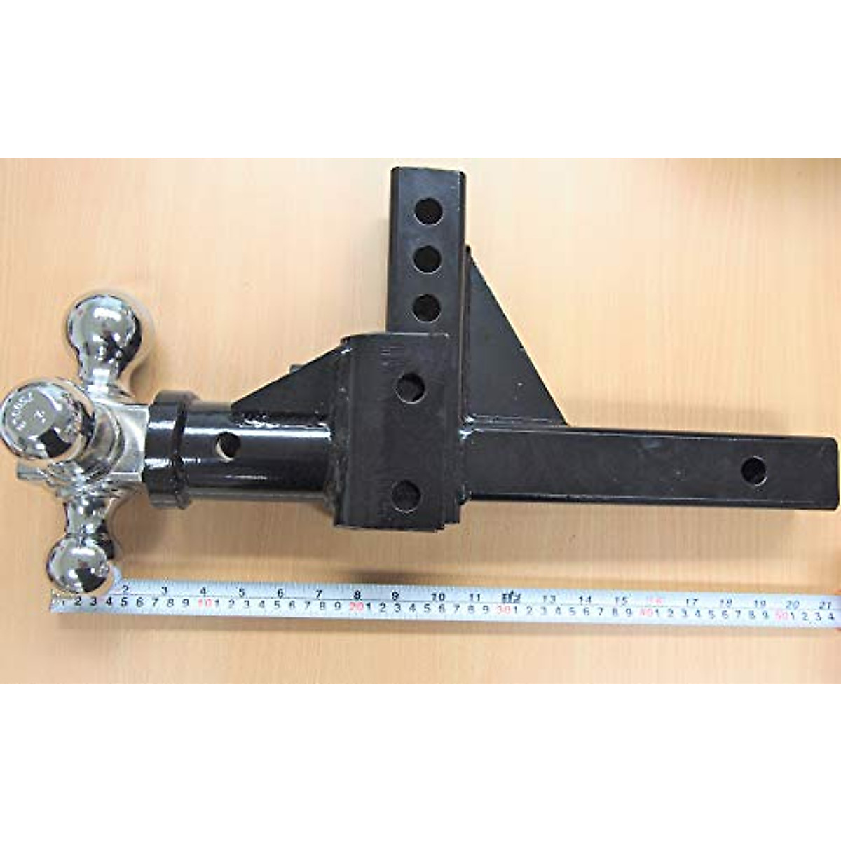 EAGLEKING Triple Ball Tri-Ball Swivel Adjustable Trailer Drop Tow Hitch Mount 2" Receiver