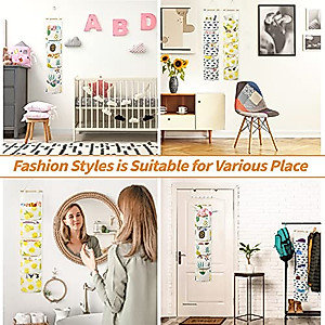 MOTASOM 3Pcs Over The Door Hanging Storage Bag, Waterproof Wall Closet Organizer with 5 Pockets, Linen Fabric Wall Hanging Mounted Organizer Pocket for Room Bathroom Bedroom Kitchen