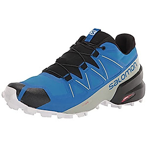 Salomon Speedcross 5 Trail Running Shoes for Men, Skydiver/Black/White, 11