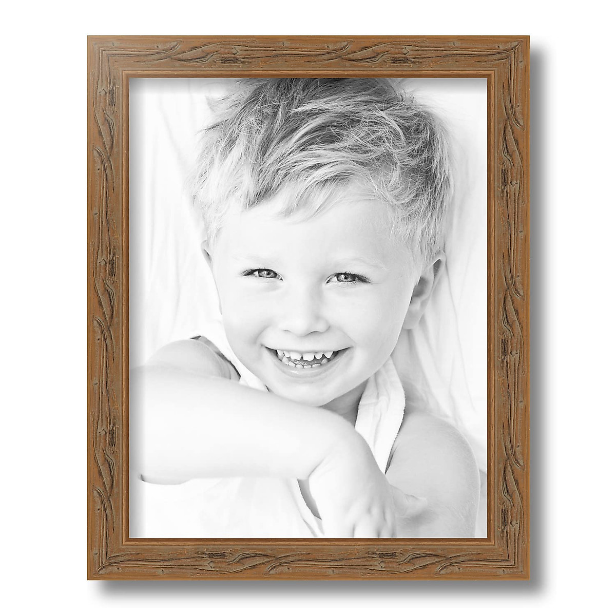 ArtToFrames 11x14 Inch Brown Picture Frame, This 1.25 Inch Custom Wood Poster Frame is Brown - Comes with Foam Backing 3/16 inch and Regular Glass (FBPLJ40023-11x14)