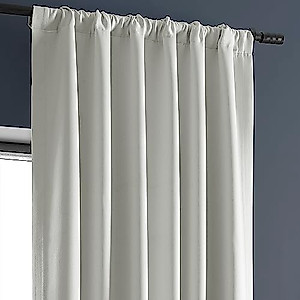 HPD Half Price Drapes Bellino Room Darkening Curtains 108 Inches Long Curtains for Bedroom & Living Room (1 Panel), 50W x 108L, Chalk Off White