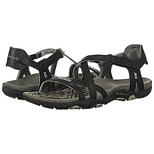 Merrell Women's Sandspur Rose LTR Sandal, Black/Paloma, 8