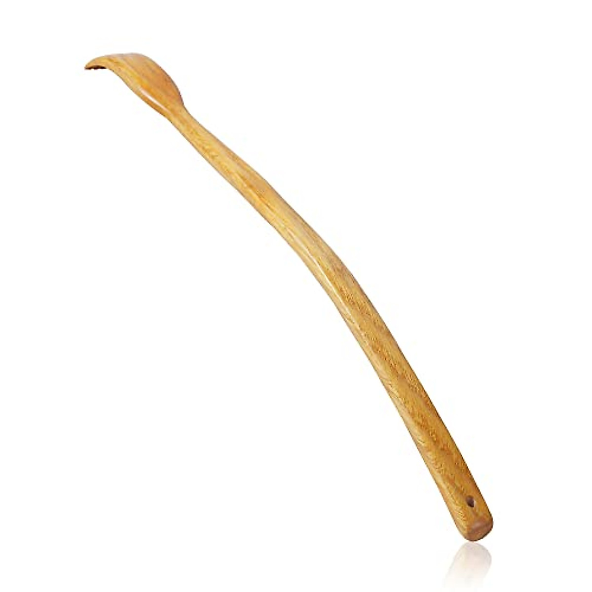 ITCHY-BAN Oversized Wooden Back Scratcher: 18'' Extended Curved Handle for Better Reach, Handcrafted to Perfection, Instant Itch Relief, Gentle on Skin Leave No Scratch Marks (Yellow)