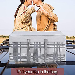 UL Source Moving Bags Extra Large Tote Storage Space Saver Bags 8PACKS Closet Organization Heavy Duty Storage Moving Bags with Zipper and Strong Handles for Shoes,Blanket,Pillow, Moving Supplies,Clothes Storage