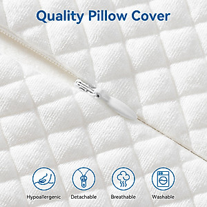AM AEROMAX Contour Memory Foam Pillow, Cervical Pillow for Neck Pain Relief, Orthopedic Sleeping Pillows Side, Back and Stomach Sleepers.