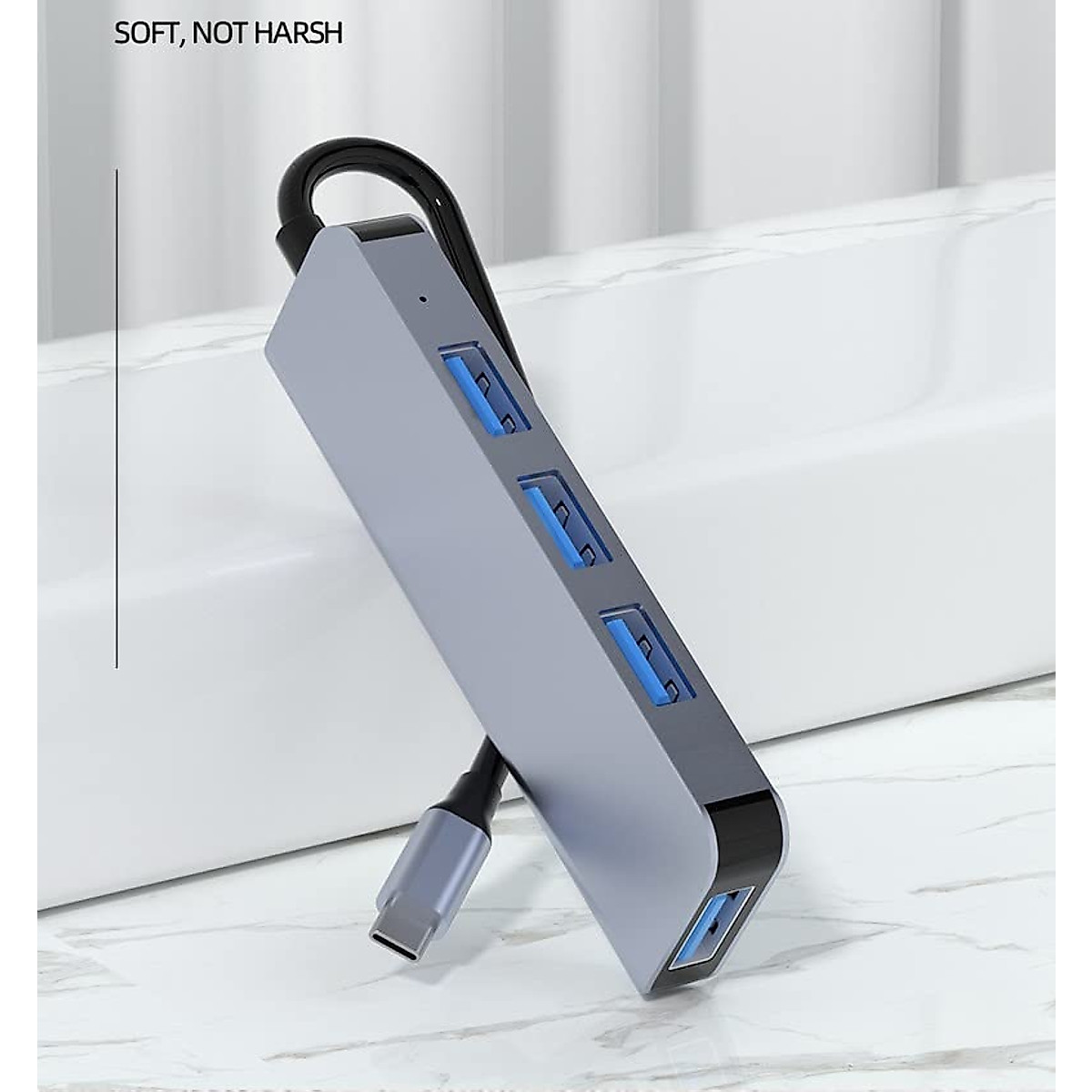 4 in 1 Type-C to 4USB Smart Dock Compatibility 1*USB 3.0 3*USB2.0 Aluminum Alloy Enclosure