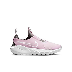 Nike Unisex-Child Flex Runner 2 Running Shoes, Pink Foam/White-flat Pewter, 5 Big Kid