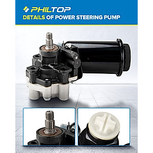 PHILTOP Power Steering Pump 21-5229 for 4Runner 1996-2002 3.4L, Tacoma 1995-2004 3.4L, Power Assist Pump, Power Steering Pump Kit With Pulley Replacement Power Steering Pumps