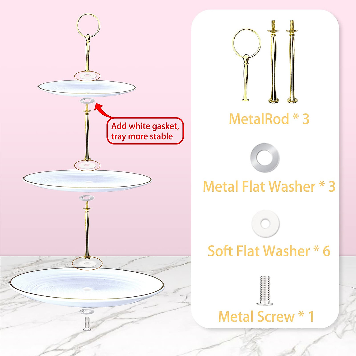 10 Pcs Cupcake Stand Set-Dessert Table Display Set-Cupcake Display Stand-Cupcake Tier Stand with 4X Large 3-Tier Cupcake Stands + 6X Appetizer Trays Perfect for Wedding Baby Shower Home Birthday