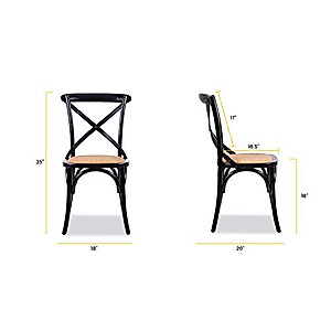 EdgeMod Cafton Crossback Chair in Black