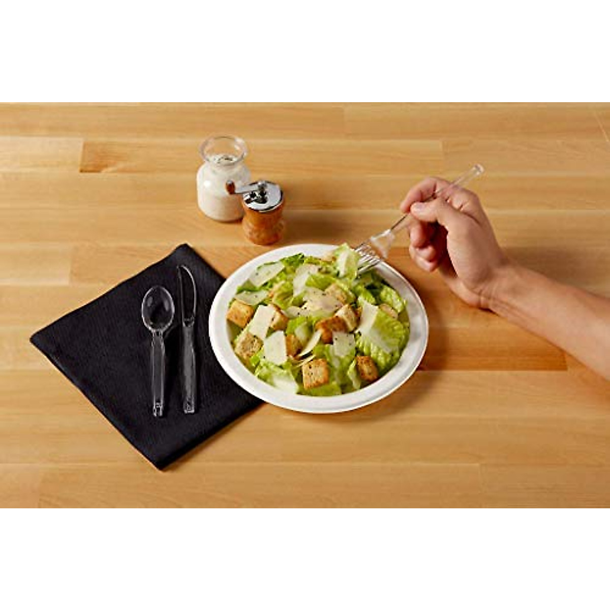 Dixie 7.13" Heavy-Weight Polystyrene Plastic Fork by GP PRO (Georgia-Pacific); Clear; FH017 ; Case of 1;000