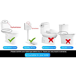 Teaayako Toilet Flush Valves 2-Inch Dual Flush Valve Replacement kit for 2-Piece toilet tank Compatible with TOTO THU435 THU224 flush valve