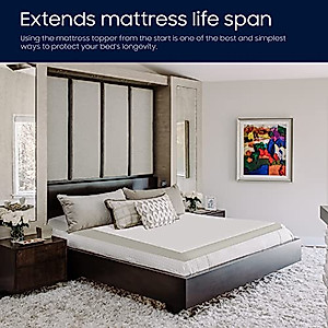 Spring Coil 2-Inch High Density Foam Topper,Adds Comfort to Mattress, King Size, 1