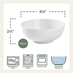 Everyday White by Fitz and Floyd Soup Cereal Porcelain Bowls, Set of 4