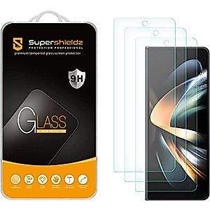 Supershieldz (3 Pack) Designed for Samsung Galaxy Z Fold 4 5G (Front Screen Only) Tempered Glass Screen Protector, 0.33mm, Case Friendly, Anti Scratch, Bubble Free