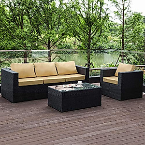 CHUN YI 2 Pack Seat Cushion Cover, Outdoor Waterproof Separate Loveseat Patio Slipcover, Water Resistant Durable Garden Seating Chair Cushion Replacement(24.5Lx24.5W 2 Pack Cushion Cover, Khaki)