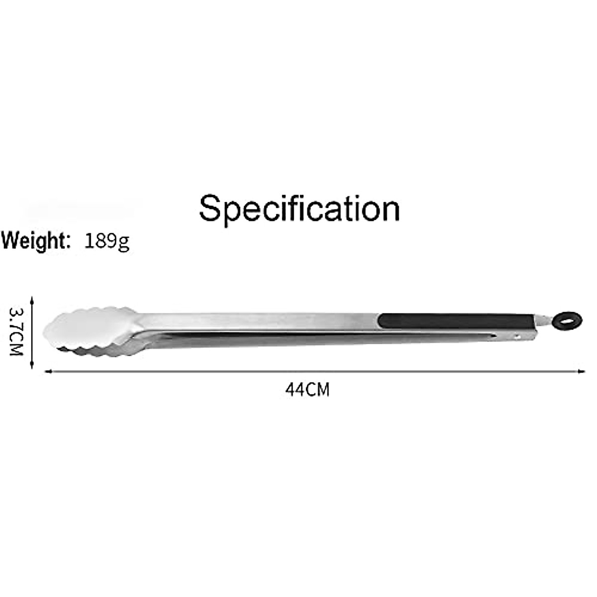 BBQ Tongs for Grilling, 17" Long Kitchen Cooking Stainless Steel Heavy Duty Locking Grill Tongs with Soft Grip Silicone Handle