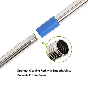 16" Commercial Dust Mop, MEIBEI Dust Floor Mop with Cotton mop Head, Dust Mop for Hardwood Floors with Long Handle, Industrial Dust Mop for Factory, Shopping Mall, Garage, Company, Hotel (16*5 inch)