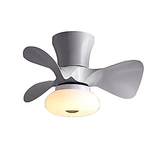 LAJUU Kids Bedroom Ceiling Fan with Light Reversible with Remote Control 6 Speeds Led Dimmable Fan Ceiling Light 64W with Timer Modern Quiet Ceiling Fan Light