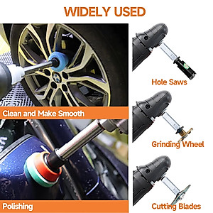 Bridiof 5/8"-11 Rotary Extension Shaft, 3" & 3" & 5", 3 pcs Aluminum Connecting Rod Extender for Car Polisher, Angle Grinder, Backing Plate