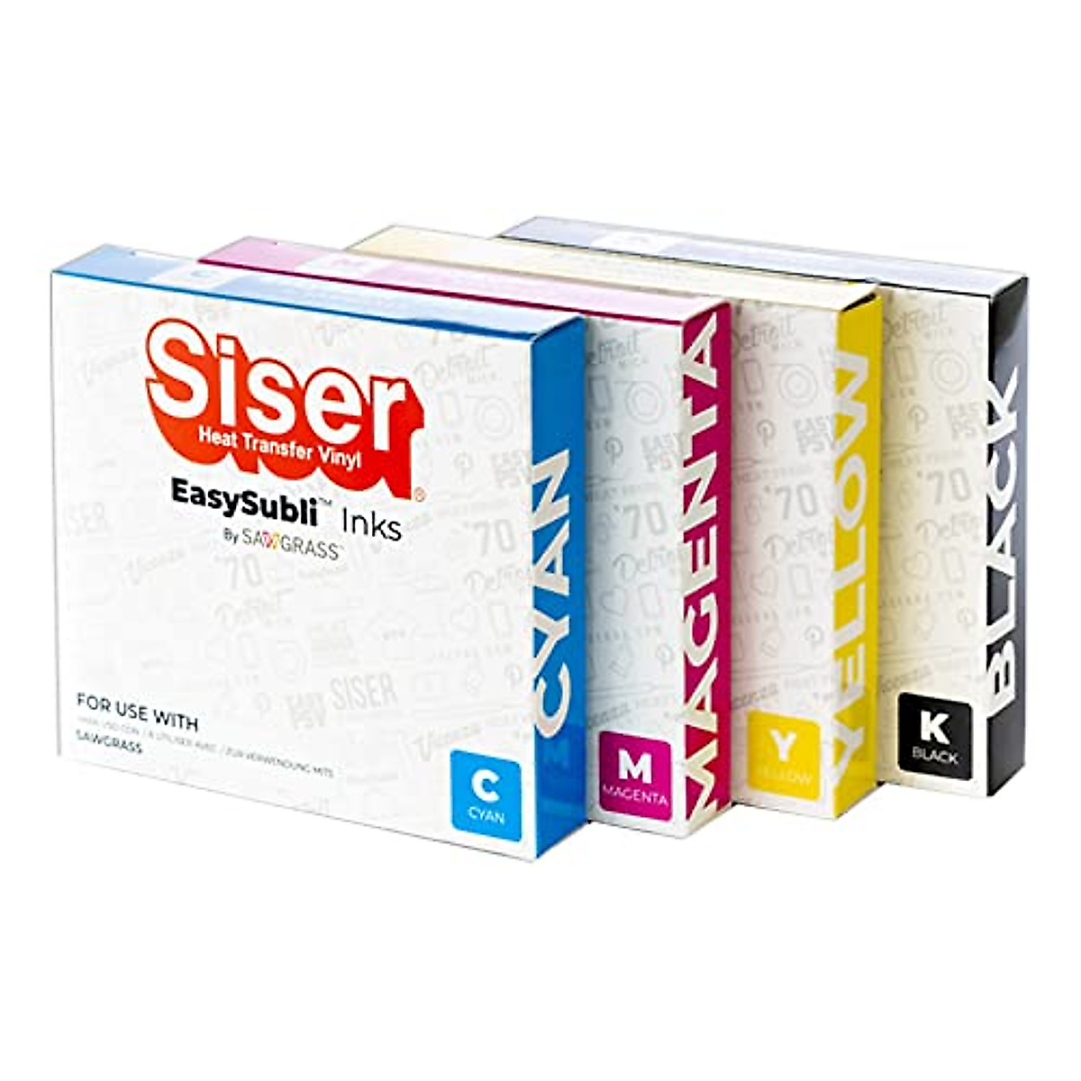 Sawgrass Easysubli CMYK Ink Set SG500 & SG1000 with Bonus 2 Rolls of ProSub Heat Resistant Tape