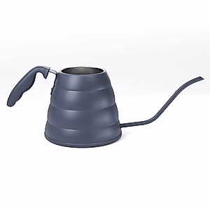 Small Watering Can for Indoor Plants - Comfort Grip, Long Reach Gooseneck Spout for Precision Pouring House Plants by Kensington London - Home and Garden, Powder-Coated Stainless Steel Metal - 38oz