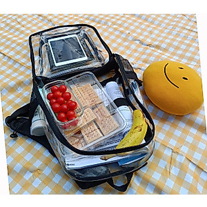 Heavy Duty Clear Backpack Heavy Duty Clear Bookbags School Stadium Approved TPU Transparent Bag for Work Security Sports XL