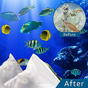 MyfatBOSS Aquarium Filter Media Bags - Extra Fine - 10 PCS Fine Mesh Reusable Nylon Net Filter Bags with Plastic Zipper for Extra Fine Resins Filter, 7.9 x 5.5 Inch