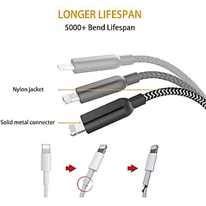 Aux Cord for iPhone,iPhone Aux Cord for Car,[Apple MFi Certified] Lightning to 3.5mm Aux Audio Nylon Braided Cable for iPhone14/13/12/11/XS/XR/X 8 7 6/iPad to Car/Home Stereo,Speaker,Headphone-3.3FT