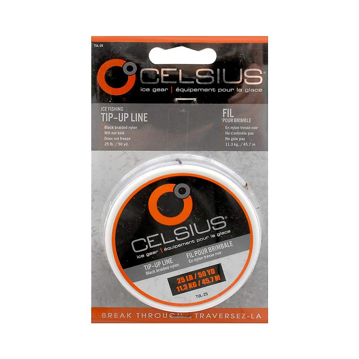 Celsius Braided Nylon TUL-25 Tip-Up Line 50 Yards/25lb