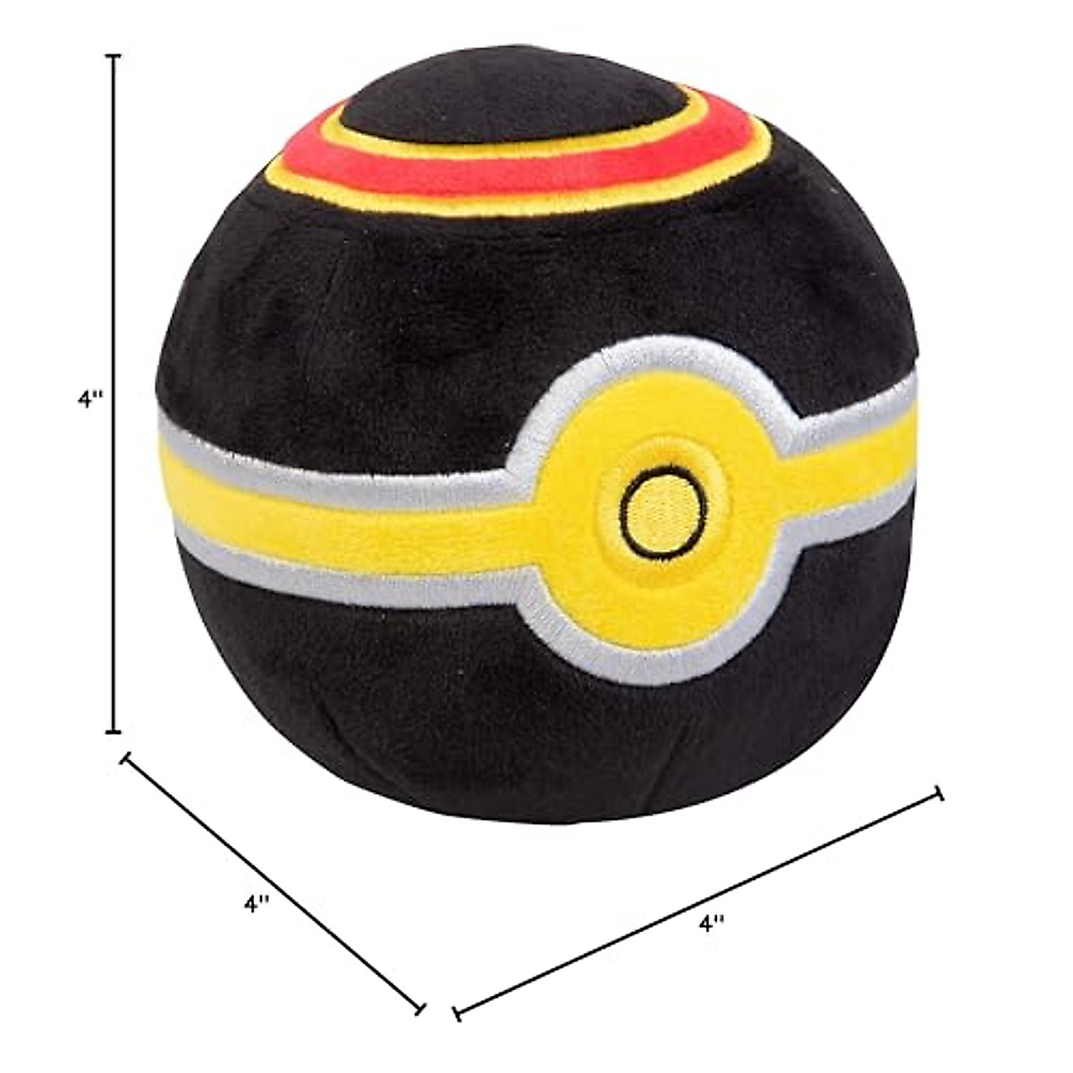 Pokemon Pokéball Plush 5-Pack - Includes Poke, Master, Ultra, Quick, Luxury Ball - Soft Stuffed Poke Balls with Weighted Bottom - 4" Each - Gift for Kids, Ages 2+