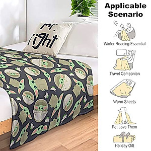 Super Soft Blanket Throw Flannel Fleece Blankets Comfortable Warm Bedding Gifts for Kids Adults Sofa Bed Living Room 50"X40"