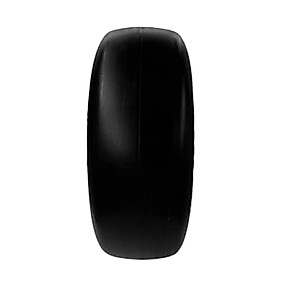 HORSESHOE New Commercial Solid 13x5.00-6 Flat Free Smooth Tire on Steel Wheel for Riding Lawn Mower (Deck 36"-68") Garden Tractor - Center hub 3.25"-5.9" - Bore ID 5/8" 135006 (2)