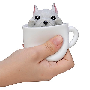 Schylling Pup in a Cup - Squeeze to Reveal Adorable Caffeine-Themed Companions - Style May Vary (Pack of 1)