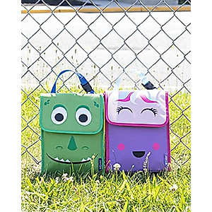 JOY2B Kids Lunch Bag - Insulated Unicorn Lunch Bag Kids with Water Bottle Holder - Reusable Snack Bags for Boys and Girls, Lunch Box Kids Perfect for School Camp Travel - Unstoppable Unicorn