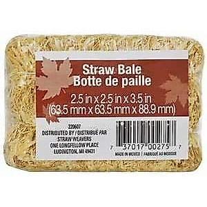 Fall Thanksgiving Harvest Mini Straw Hay Bale Sunni Sunflowers Natural Decorations Home Craft Display ~ Bundle of 4