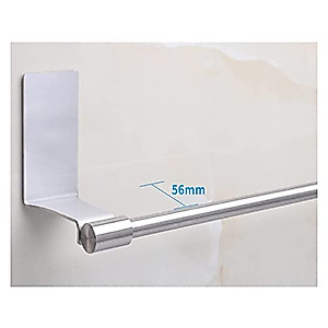 Towel BAR Rack Towel Shelfs,Free Drilling Towel Bar Single Shot Towel Rack Bathroom Towel Hanging Rod Bath Towel Bar/40Cm (Size : 60Cm)