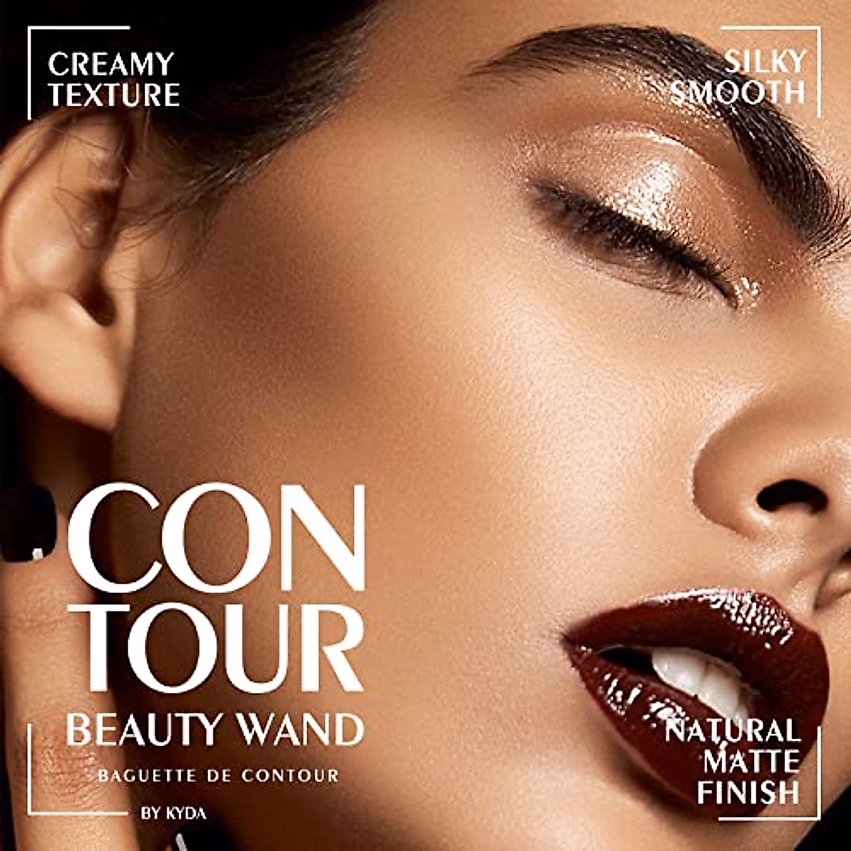 KYDA Contour Beauty Wand, Liquid Face Concealer Contouring with Cushion Applicator, High Coverage Natural Matte Finish, Lightweight Blendable Super Silky Cream Contour Stick, by Ownest Beauty-Medium